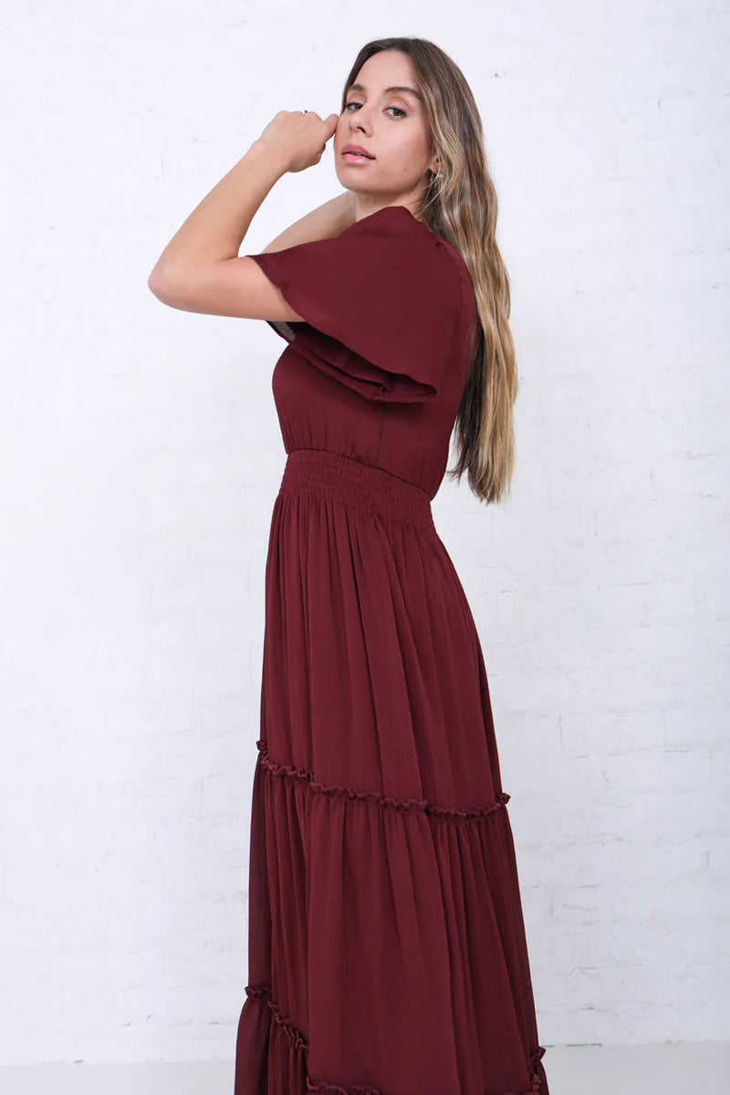 Mia Modest Maxi in Zinfandel – A Closet Full of Dresses