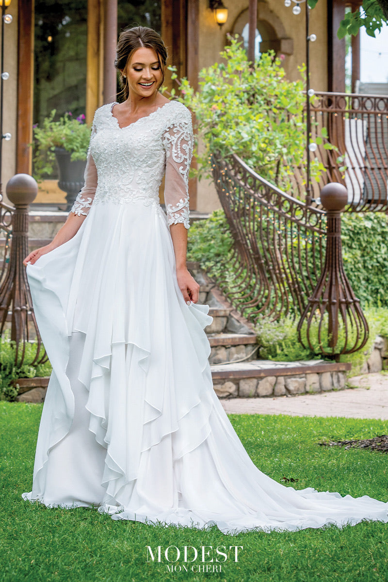 TR11978 Modest Wedding Dress – A Closet Full of Dresses